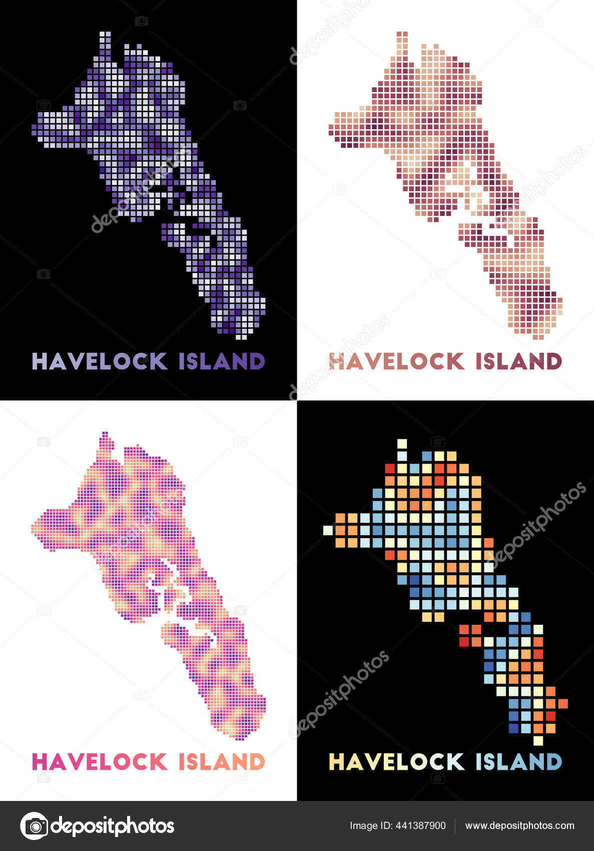 Carte de l'île Havelock Collection de cartes de l'île Havelock en ...