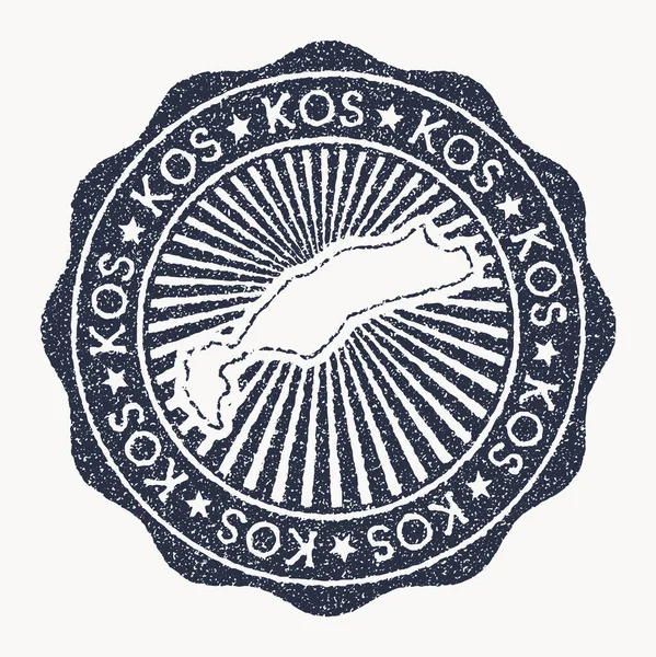 Kos Logo Karta över Kos med ö namn och flagga Vibrerande vektor ...