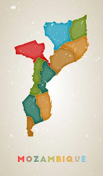 Mapa Izraela Plakat Kraju Kolorowymi Regionami Stara Faktura Grunge Ilustracja wektor stockowy ...