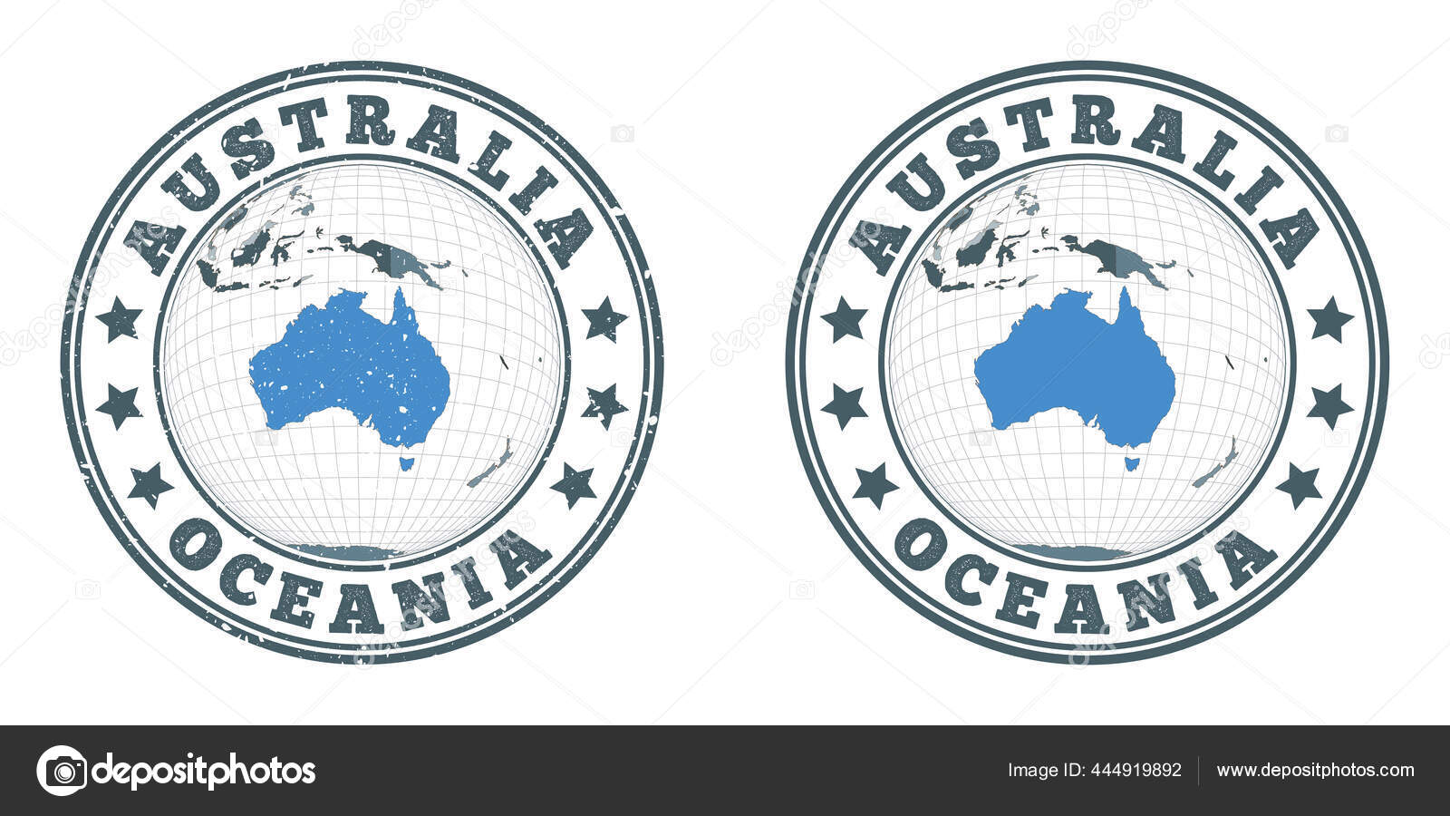 Australia round logos Circular badges of country with map of Australia ...