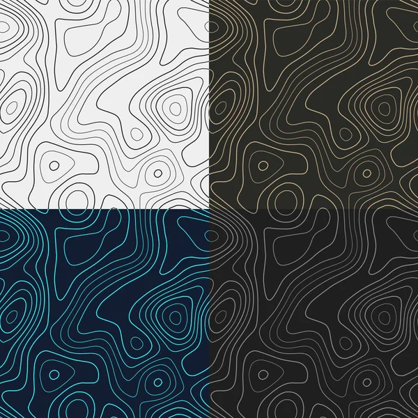 Topography patterns Seamless elevation map tiles Artistic isoline ...