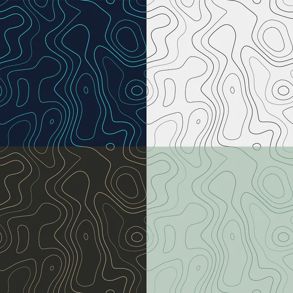 Topography patterns Seamless elevation map tiles Artistic isoline ...
