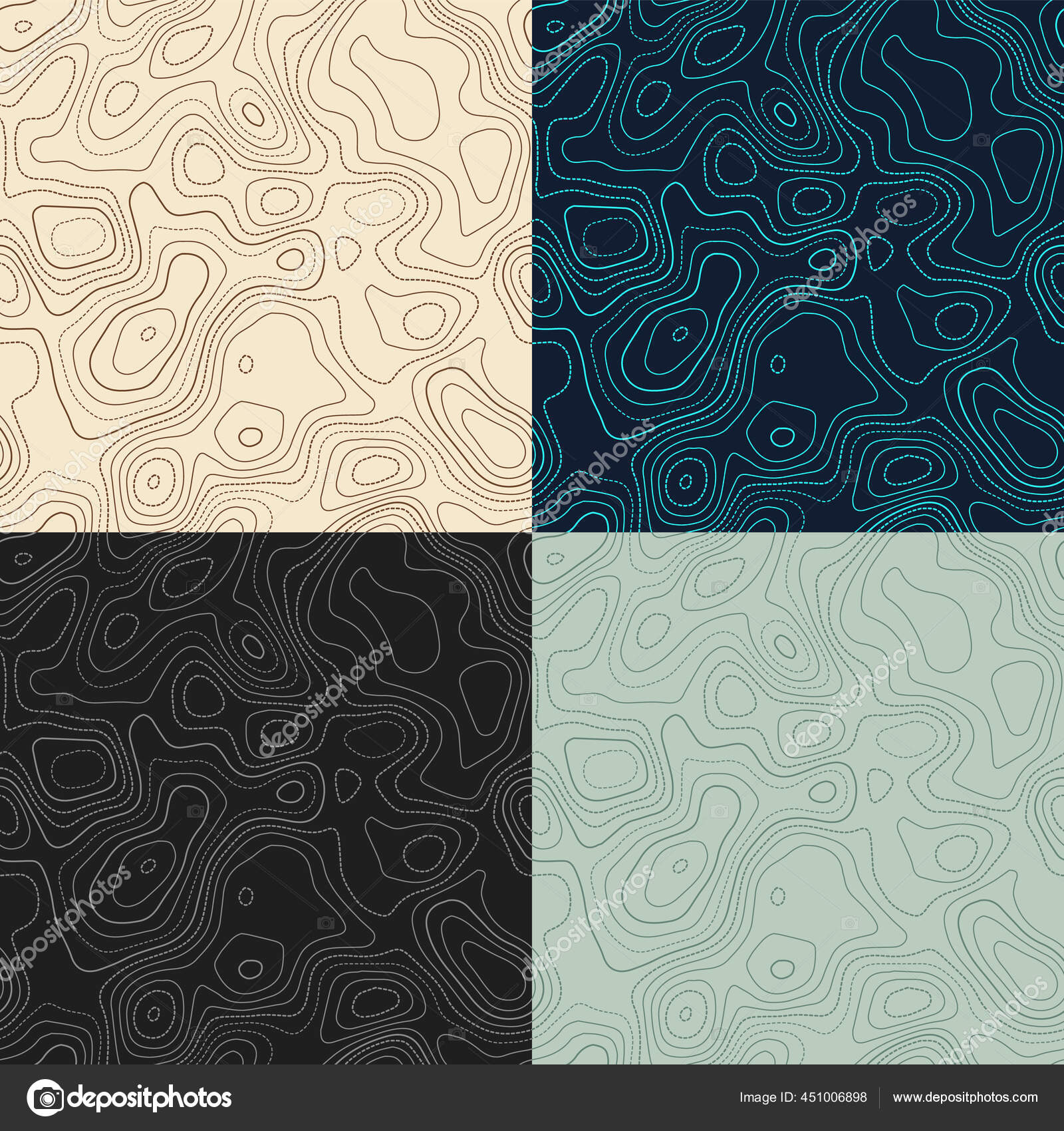 Topografi mönster sömlös höjd karta kakel tilltalande isoline bakgrund ...