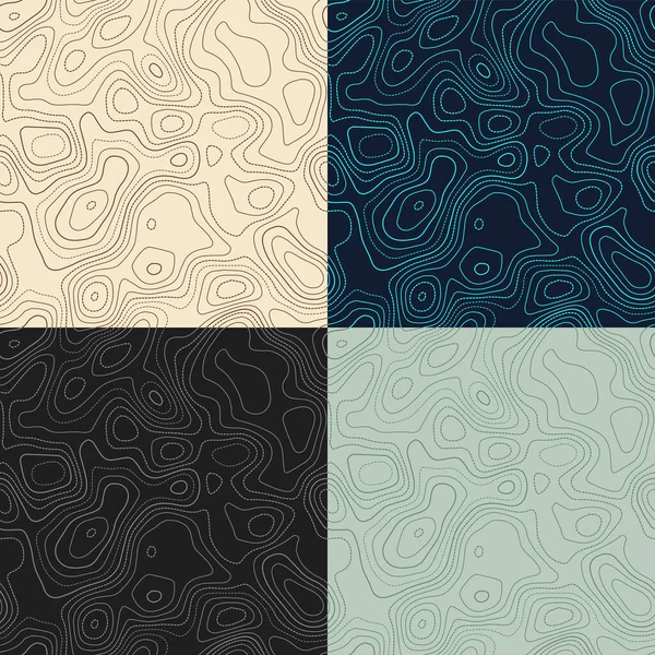 Topography patterns Seamless elevation map tiles Artistic isoline ...
