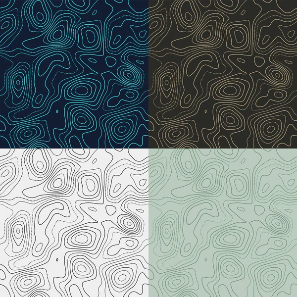 Topography patterns Seamless elevation map tiles Artistic isoline ...