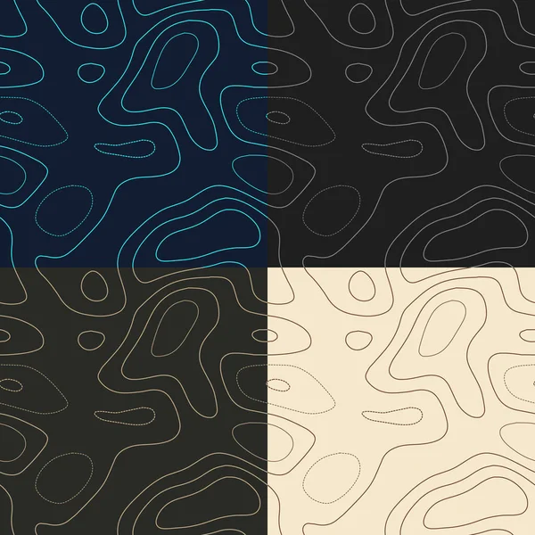 Topography Patterns Seamless Elevation Map Tiles Artistic Isoline ...