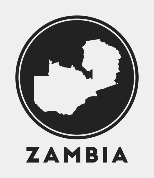 Zambia Logo Map of Zambia with country name and flag Neat vector ...