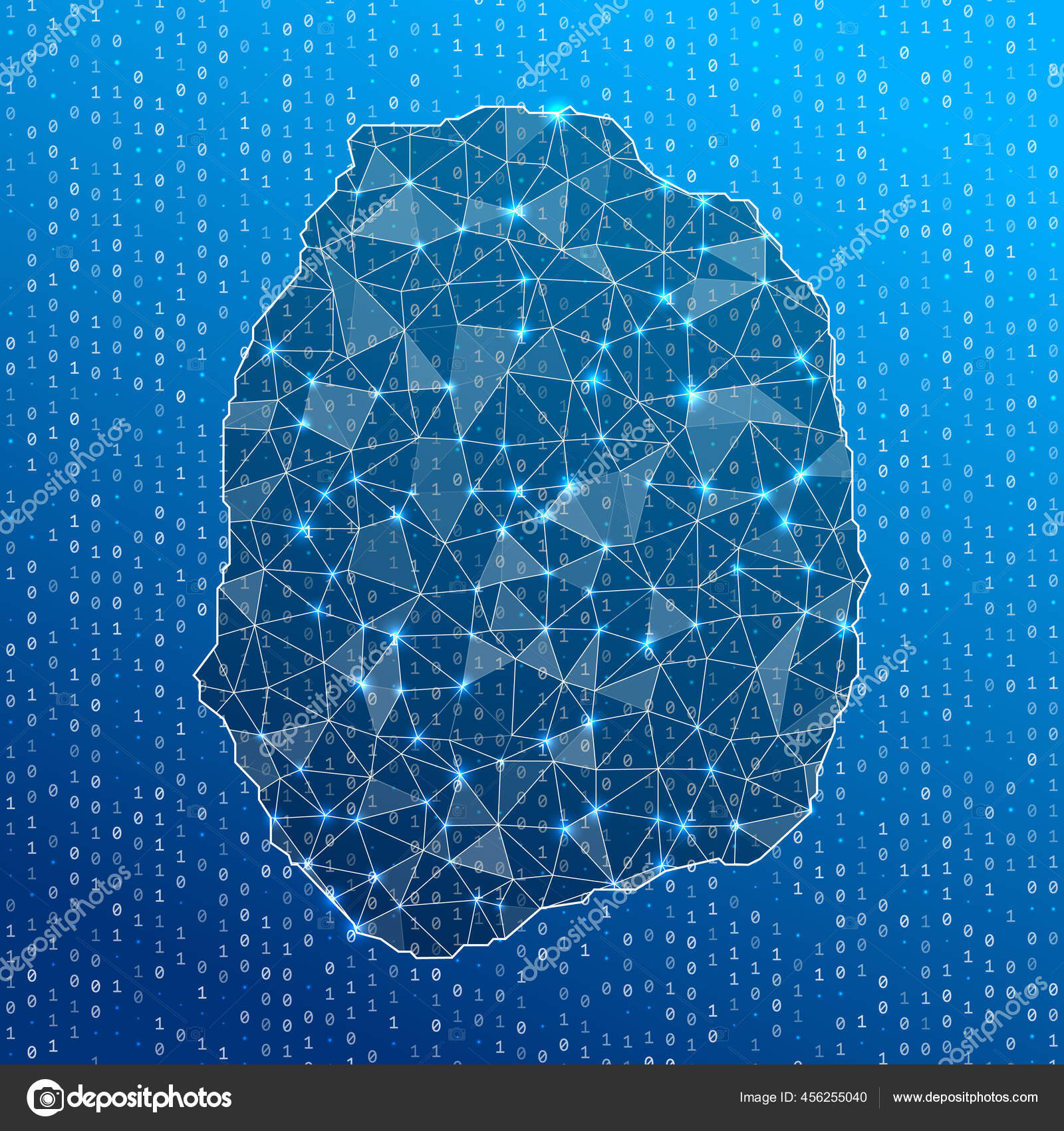 Network map of Nevis Island digital connections map Technology internet ...