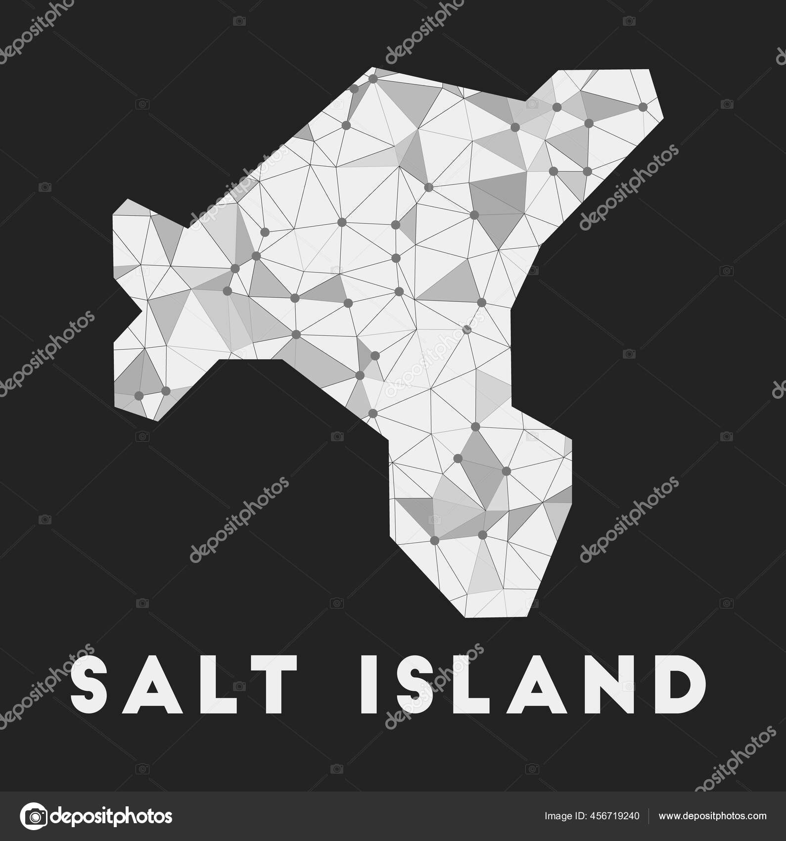 Salt Island communication network map of island Salt Island trendy ...