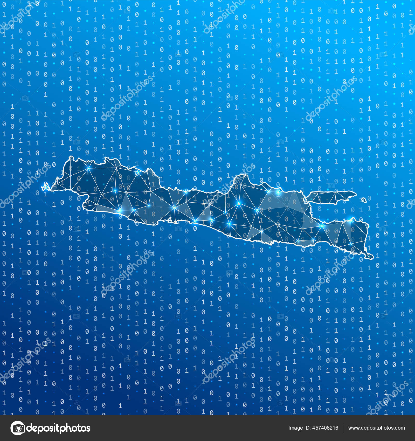 Network map of Java island digital connections map Technology internet ...