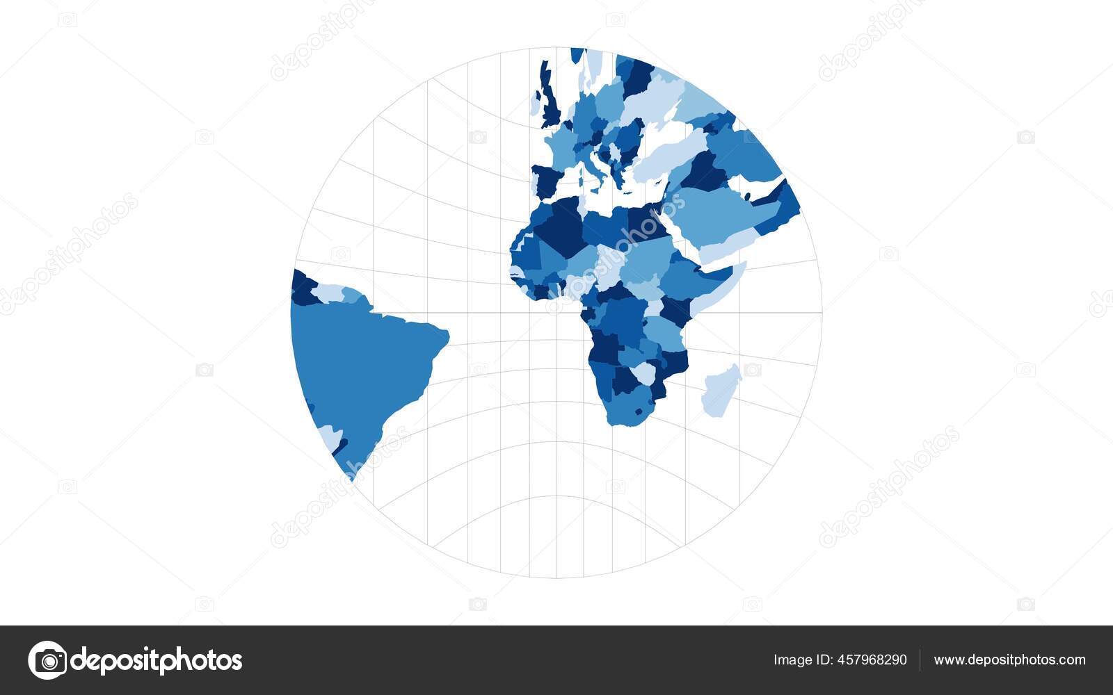 World Map Gnomonic projection Loopable rotating map of the world ...