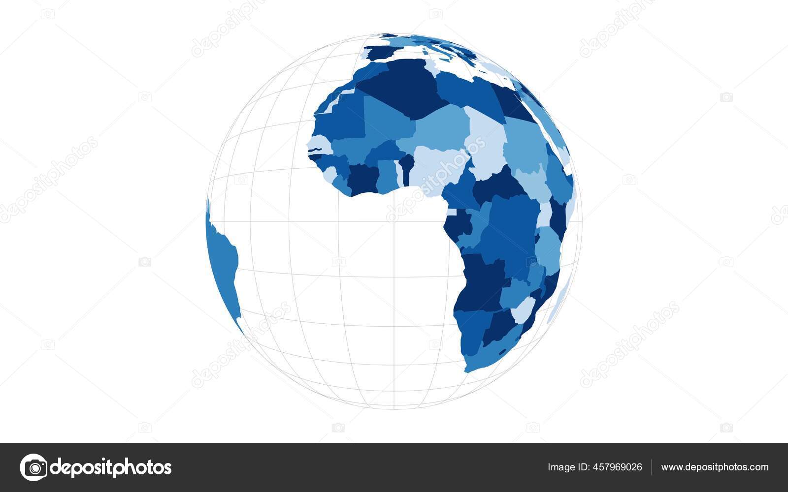 World Map Satellite tilted perspective projection Loopable rotating map ...
