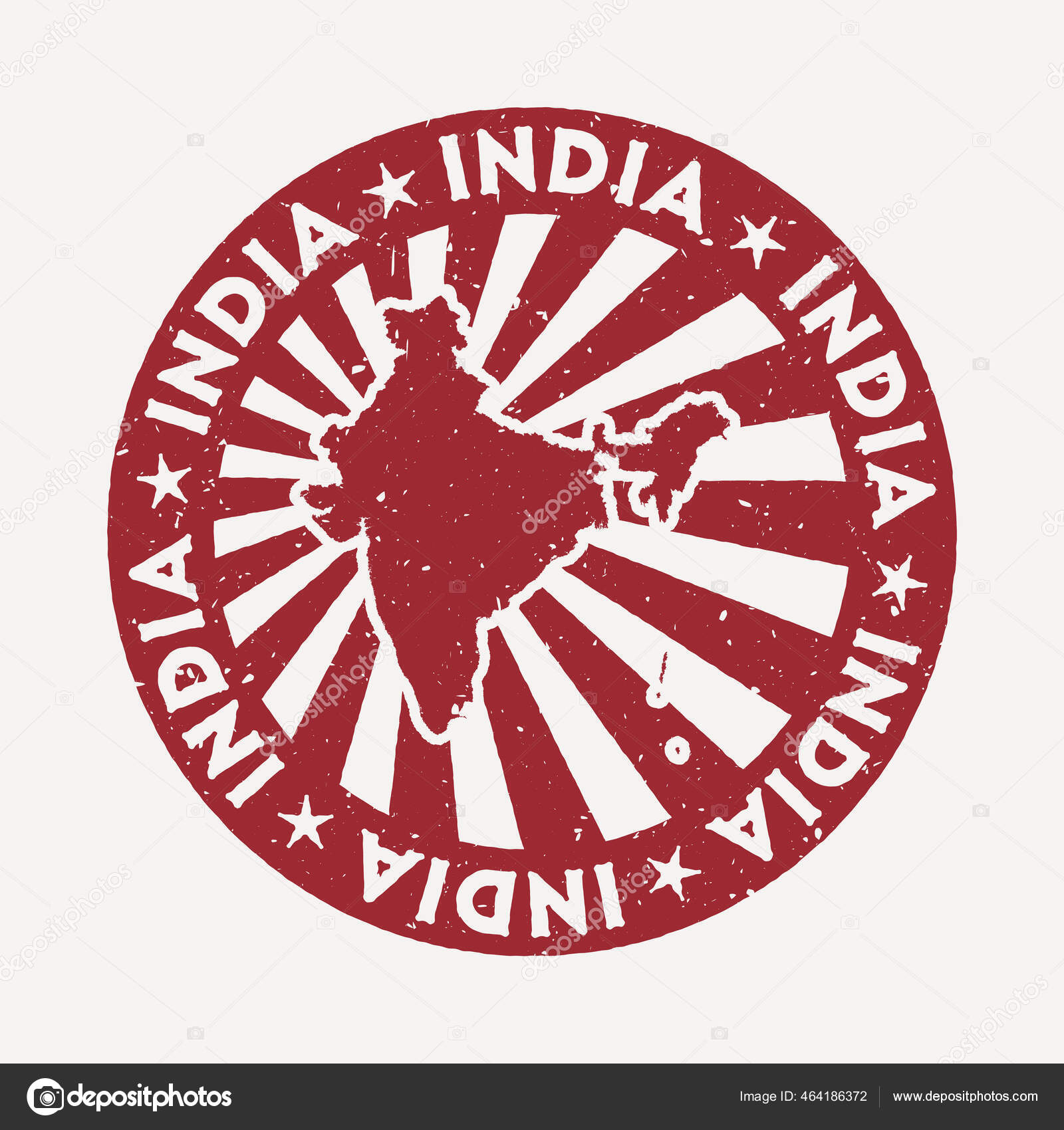 India stamp Travel red rubber stamp with the map of country vector ...