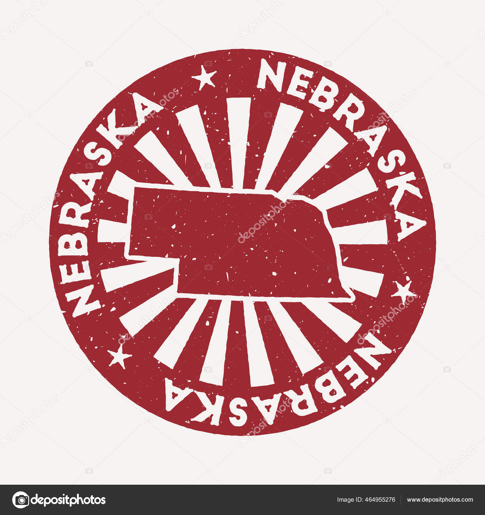 Nebraska stamp Travel red rubber stamp with the map of us state vector ...