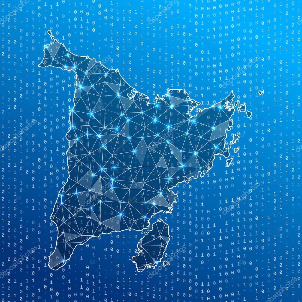 Mapa de red de Panay Island conexiones digitales mapa Tecnología red de ...