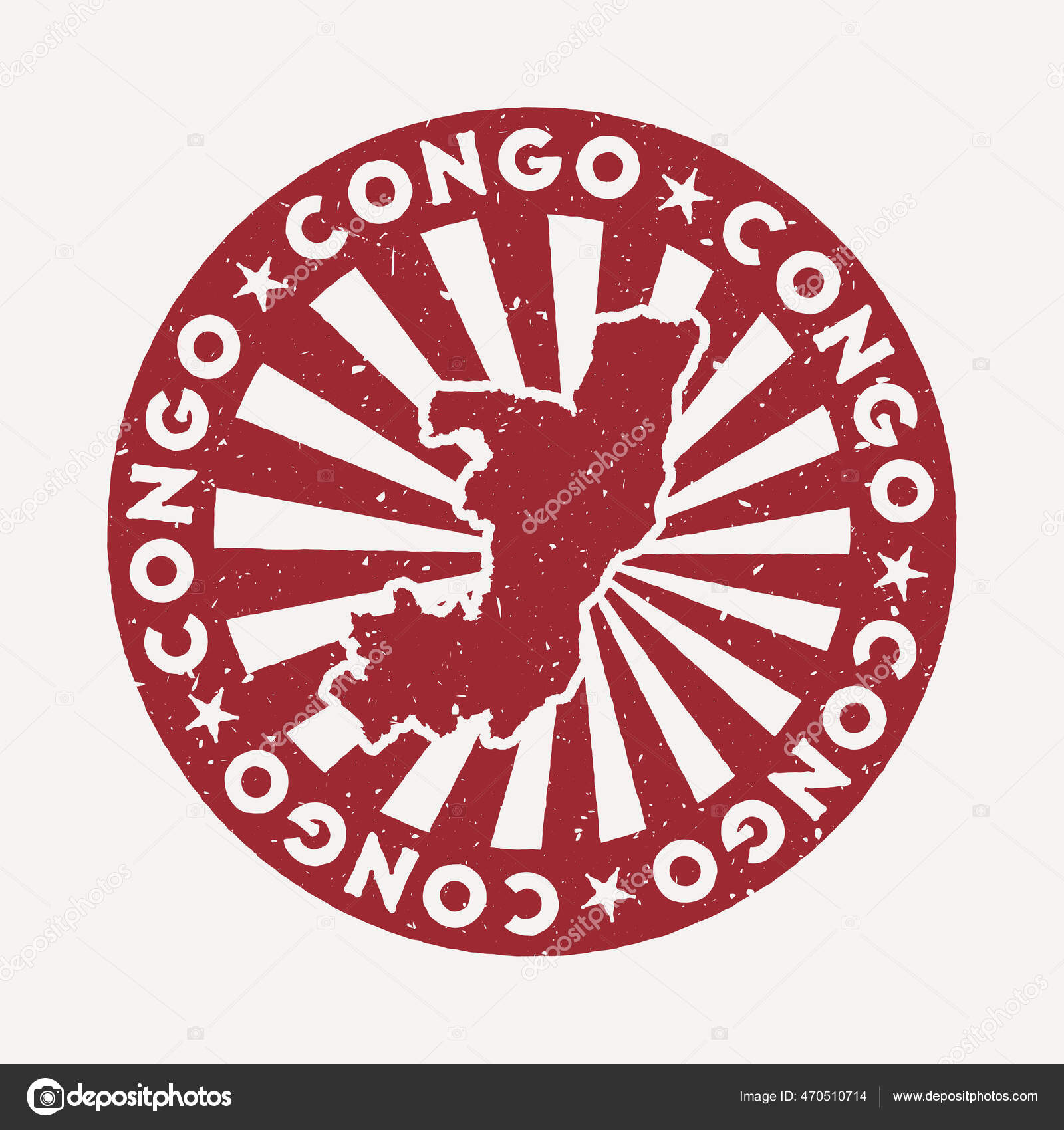 Congo stamp Travel red rubber stamp with the map of country vector ...