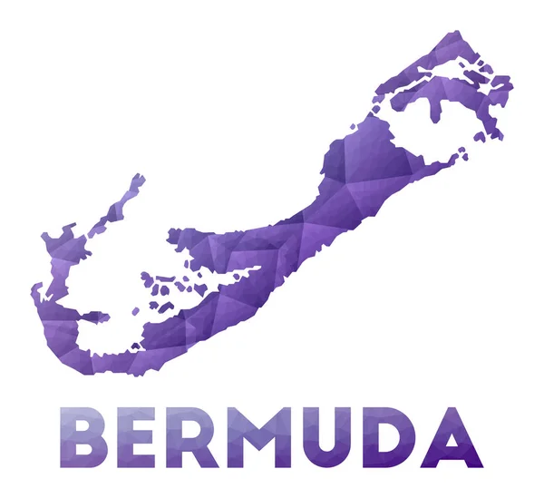 Map of Guana Island Low poly illustration of the island Purple ...