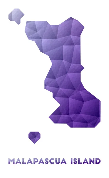 Map of Guana Island Low poly illustration of the island Purple ...