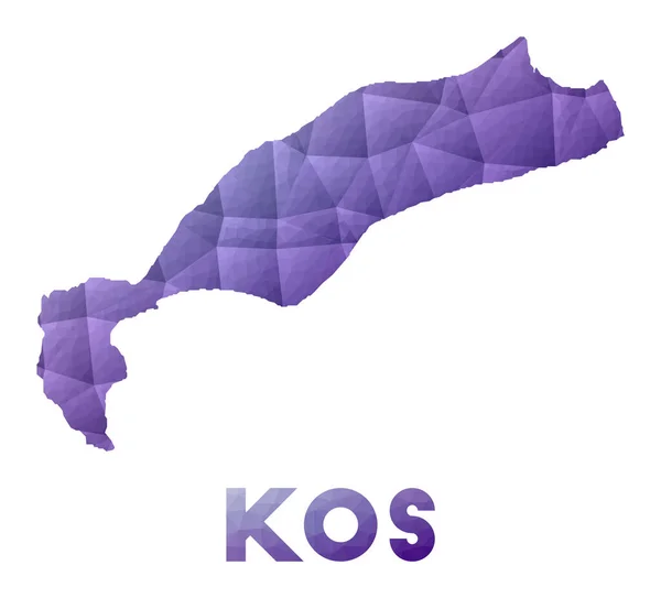 Kos Logo Karta över Kos med ö namn och flagga Vibrerande vektor ...