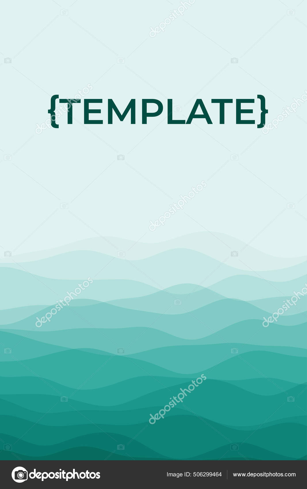 Cover page template Page template with soft curves in teal colors Can ...
