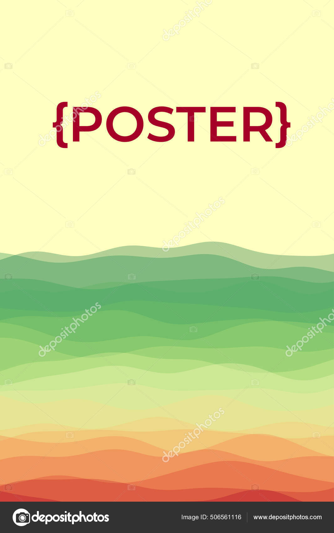 Cover page template Page template with soft curves in red yellow green ...