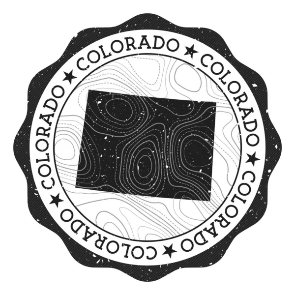 Colorado round stamp Logo of us state with state flag Vintage badge ...