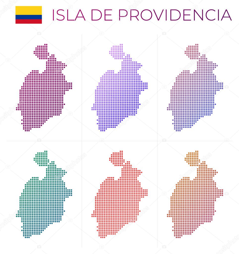 Isla de Providencia mapa punteado conjunto Mapa de Isla de Providencia ...