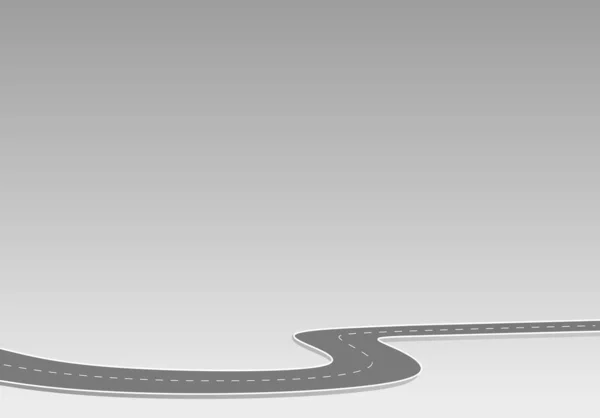 Jalan Perjalanan Masa Depan Jalan Asphalt Terisolasi Dengan Latar ...