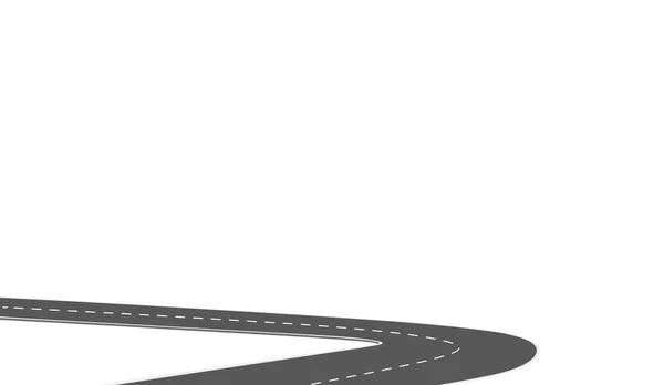 Jalan Perjalanan Masa Depan Jalan Asphalt Terisolasi Dengan Latar ...