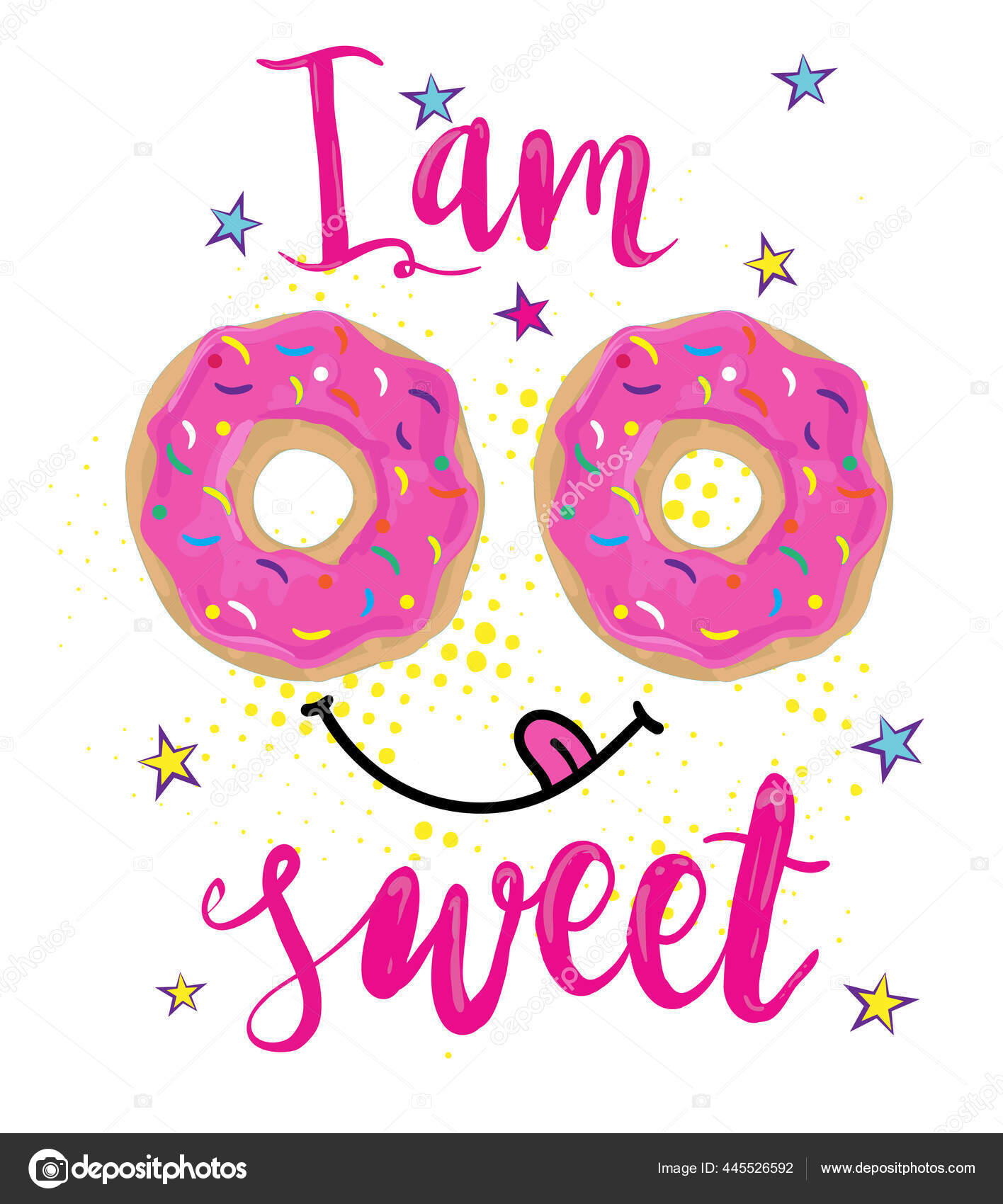 Cute Typography Print Kids Graphic Tees Shirt Prints Card Kids Stock ...