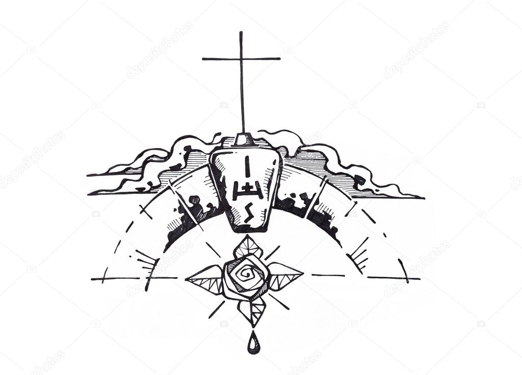 Religious symbols drawing Stock Photo by ©bernardojbp 114893708