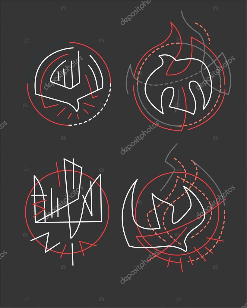 Abstract religious symbols set Stock Vector Image by ©bernardojbp ...