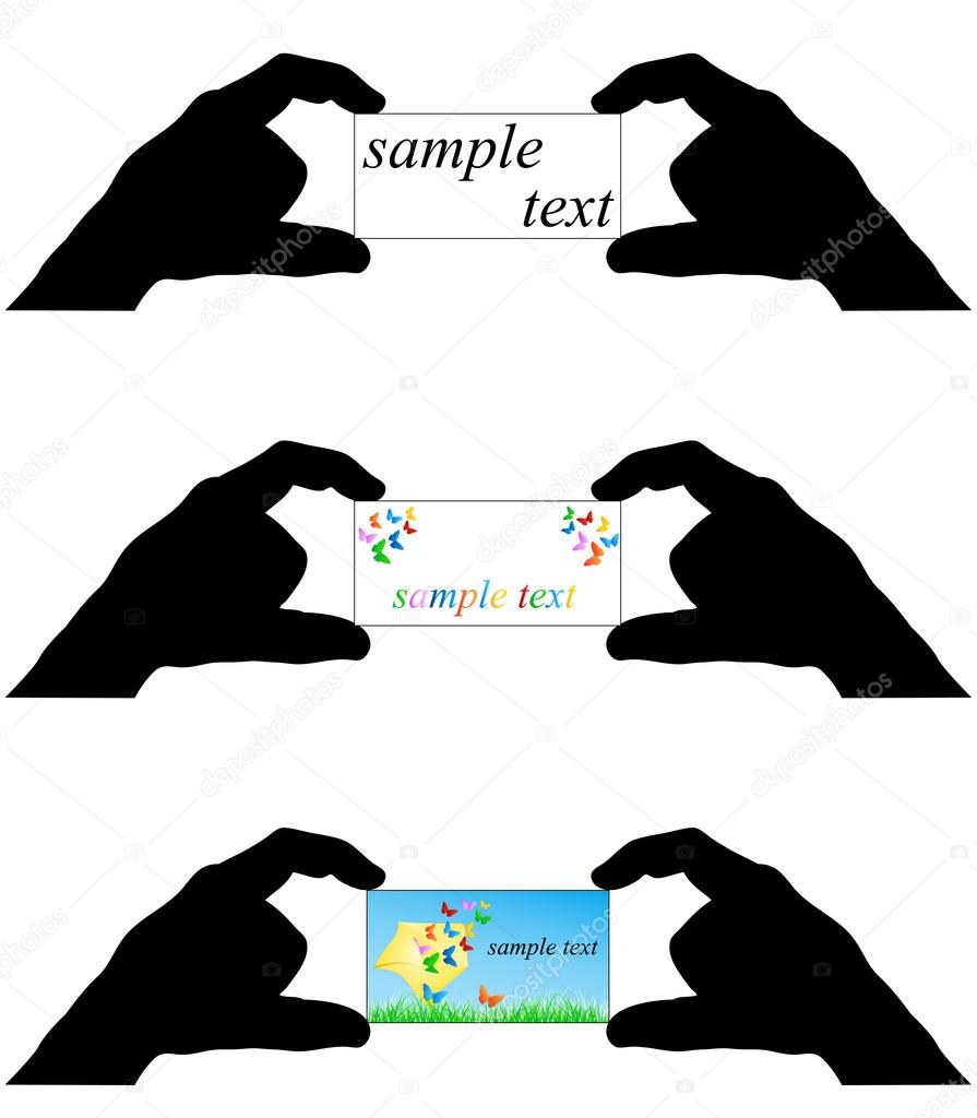 Cards in hands Stock Vector by ©jelicaca 67261507