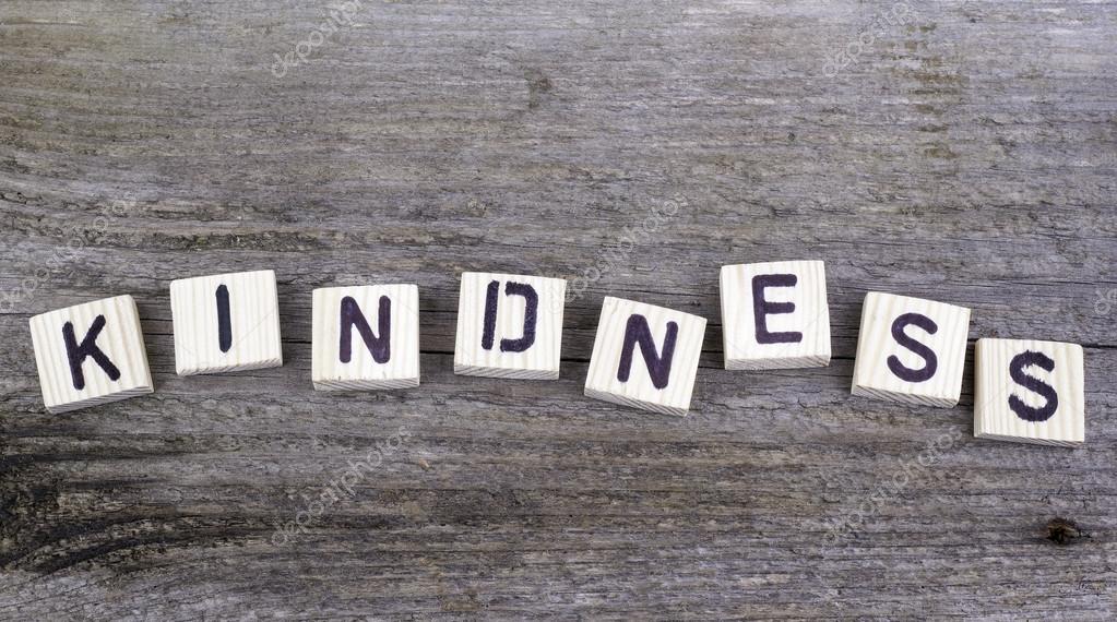 Text: Kindness from wooden letters on wooden background Stock Photo by ...