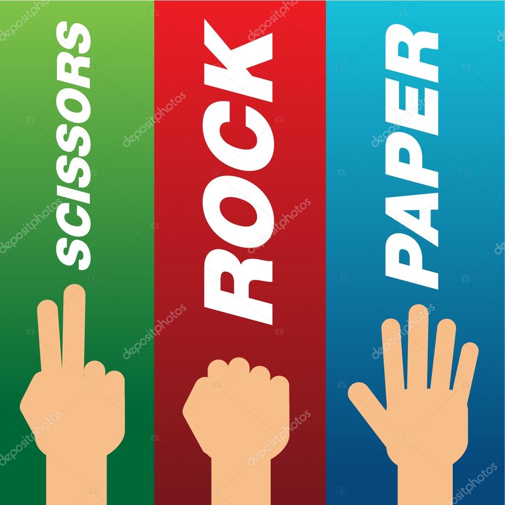 Rock, scissors and paper symbols Stock Vector by ©esbeauda 109959602