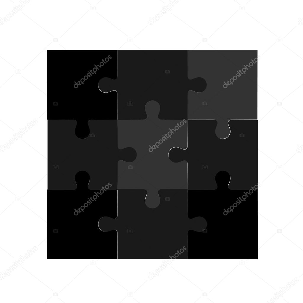 Template of abstract Black puzzle. Stock Vector by ©esbeauda 63659675