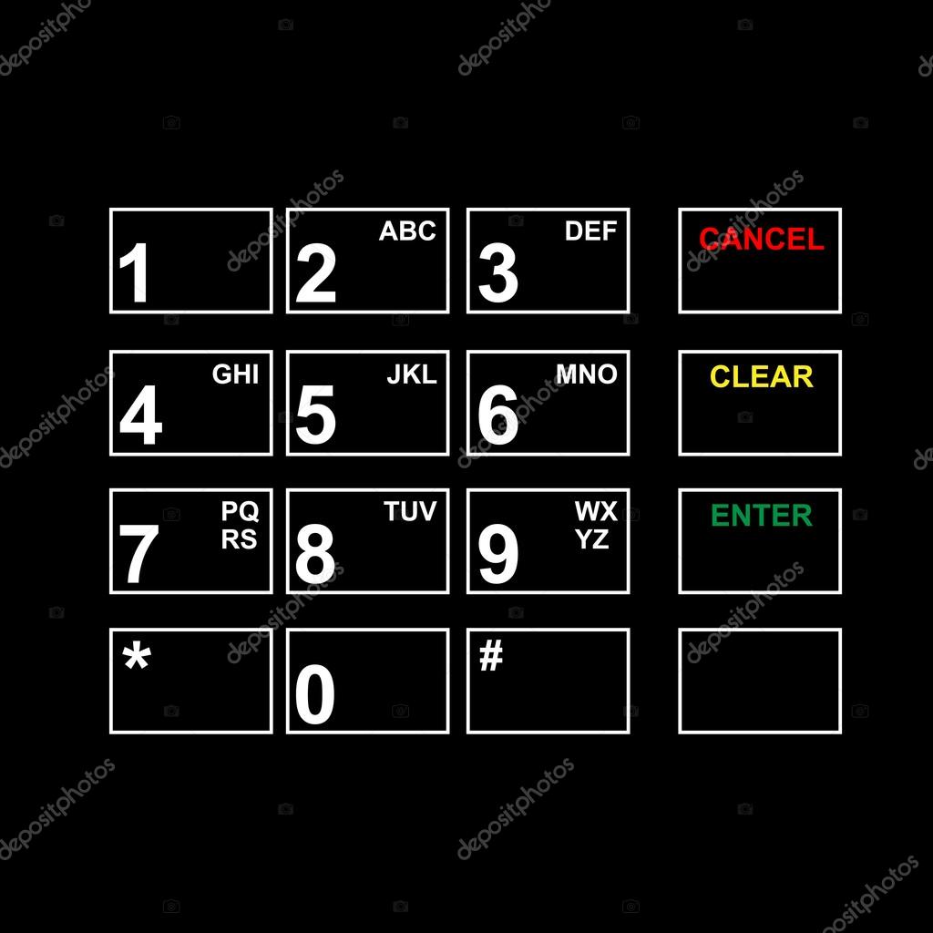 Black Flat user interface keypad Stock Vector Image by ©esbeauda #63660341