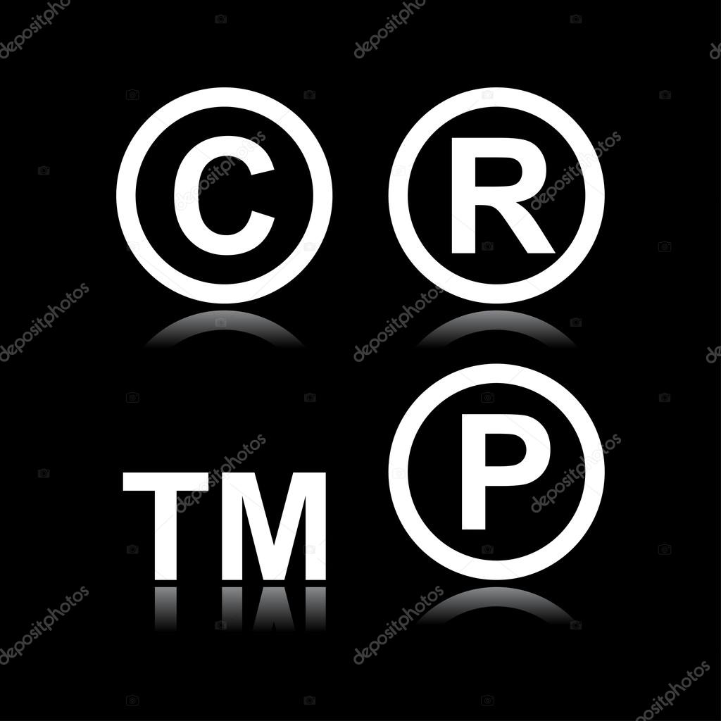 Set of infringement symbols Stock Vector Image by ©esbeauda #63660551