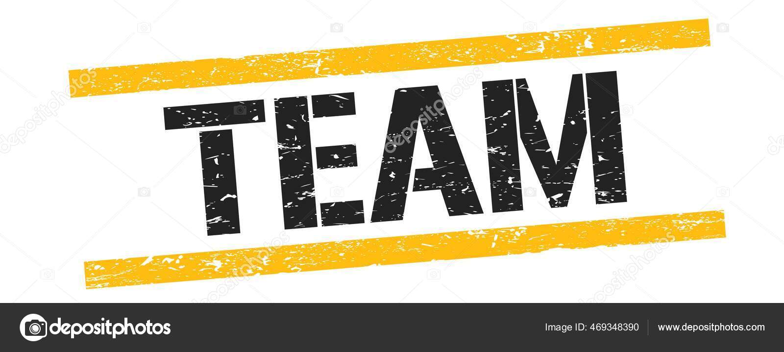Team Text Black Yellow Grungy Lines Stamp Sign — Stock Photo © outchill ...