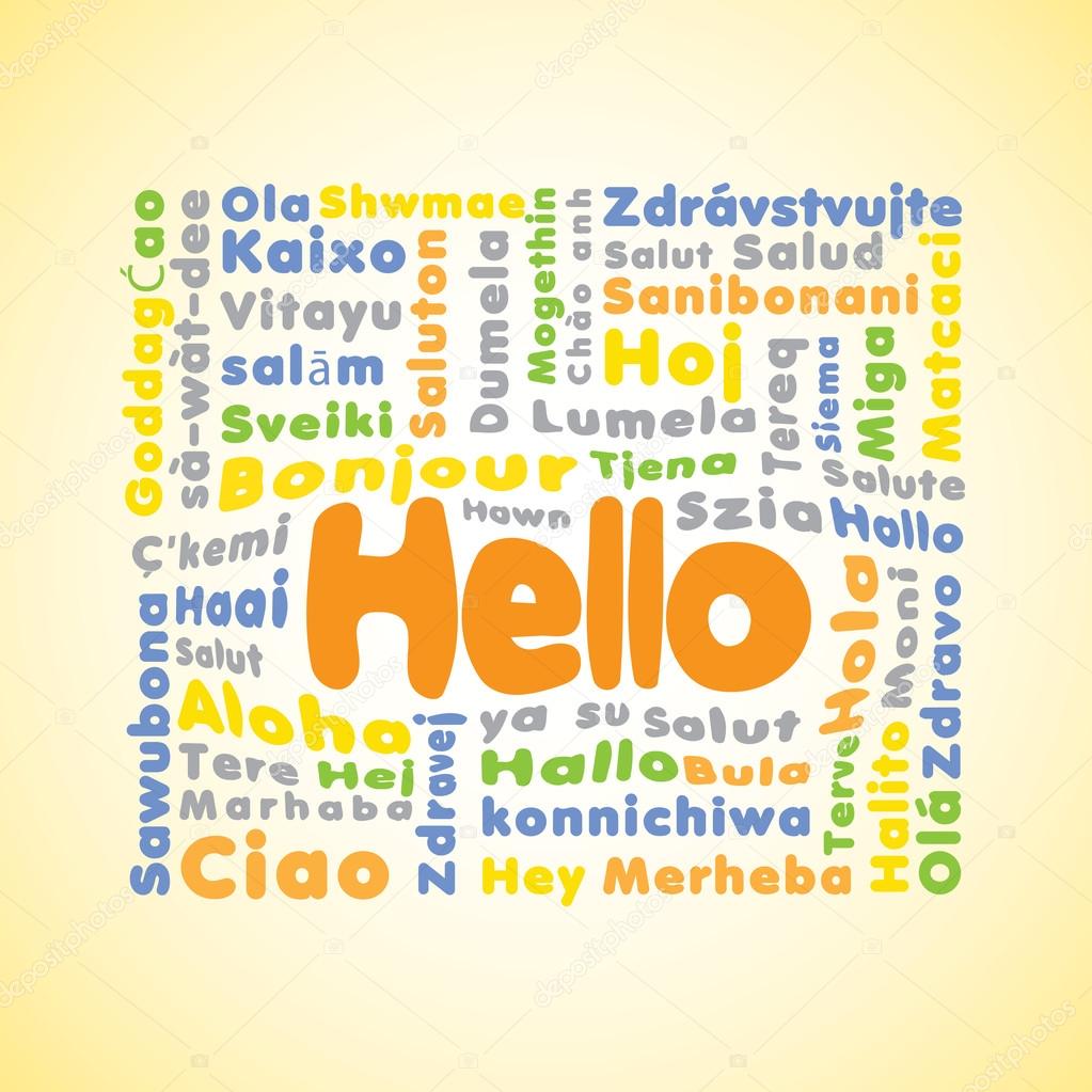 Hello Translations Stock Vector Image by ©outchill #71448011