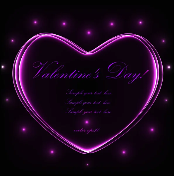 Glowing heart on black Stock Vector Image by ©kovadenys@gmail.com #64185875