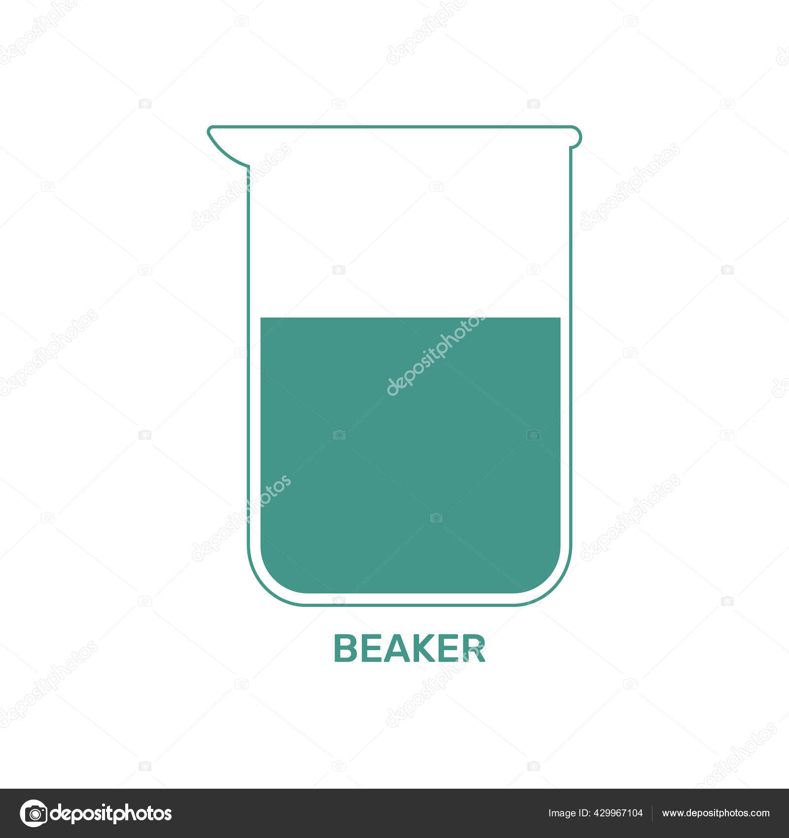 Beaker Laboratory Glassware Icon Vector Illustration Stock Vector by ...