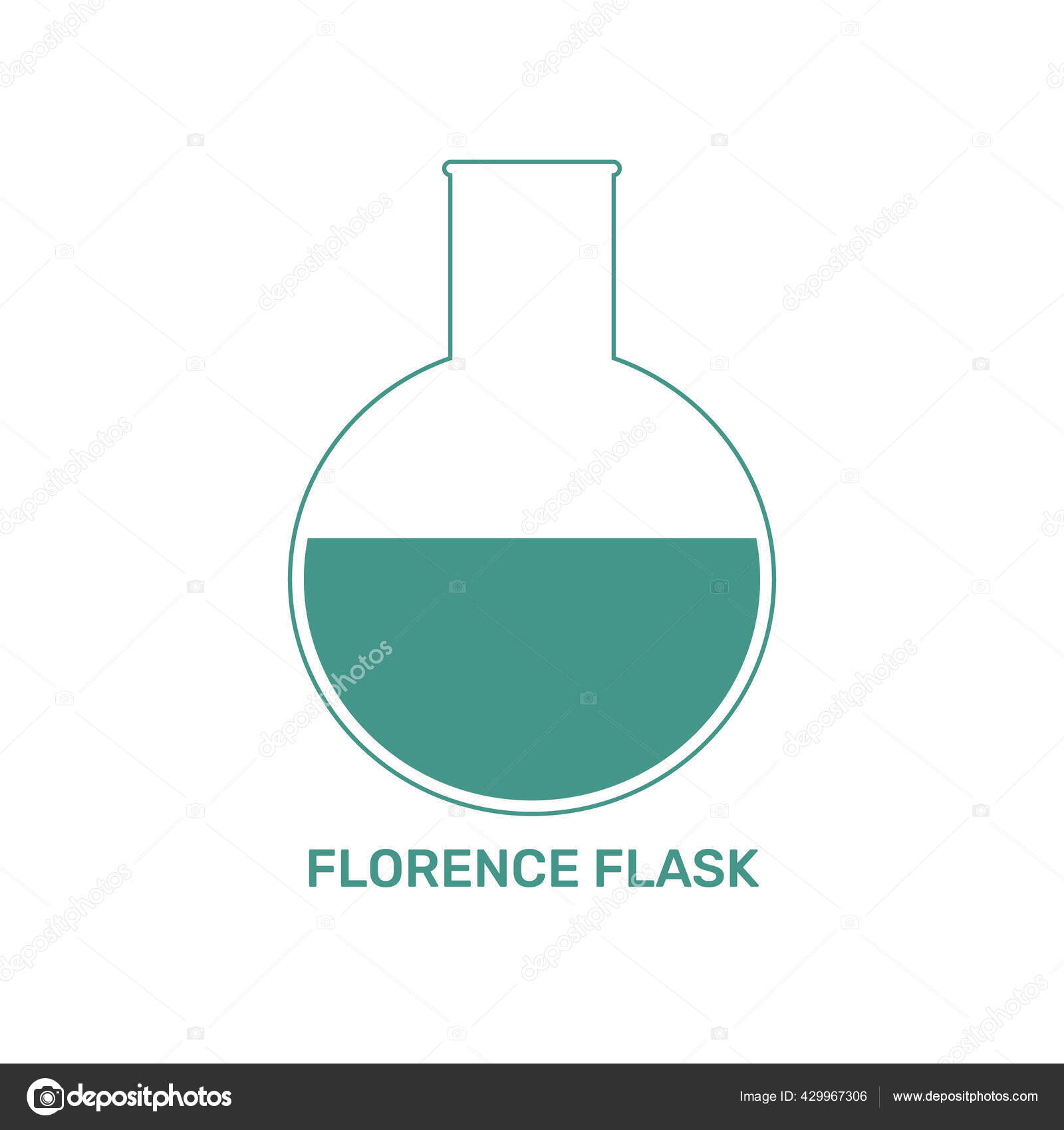500 Ml Florence Flask Clipart