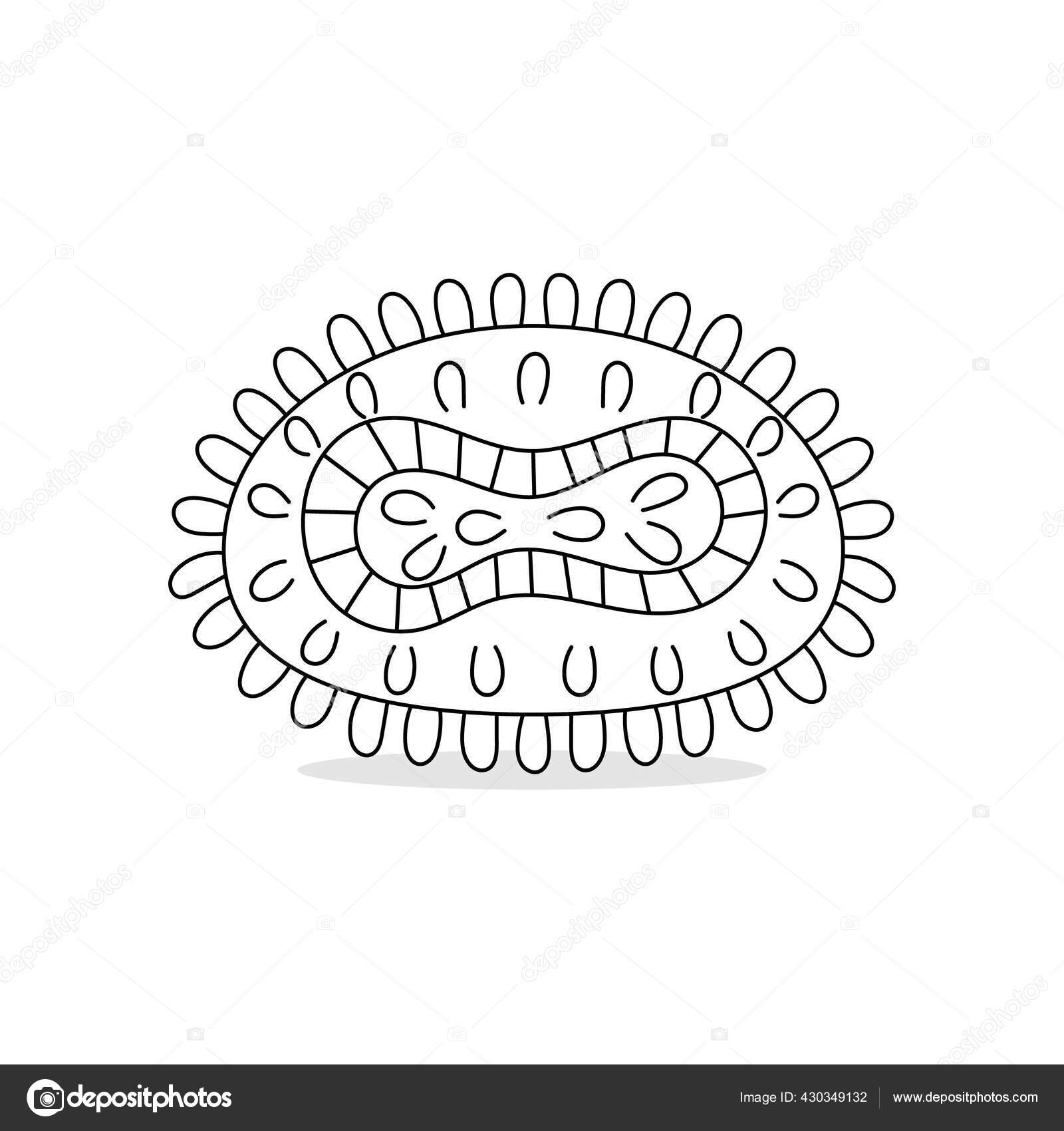 Smallpox Disease Microorganisms Colorless Vector Illustration Stock ...
