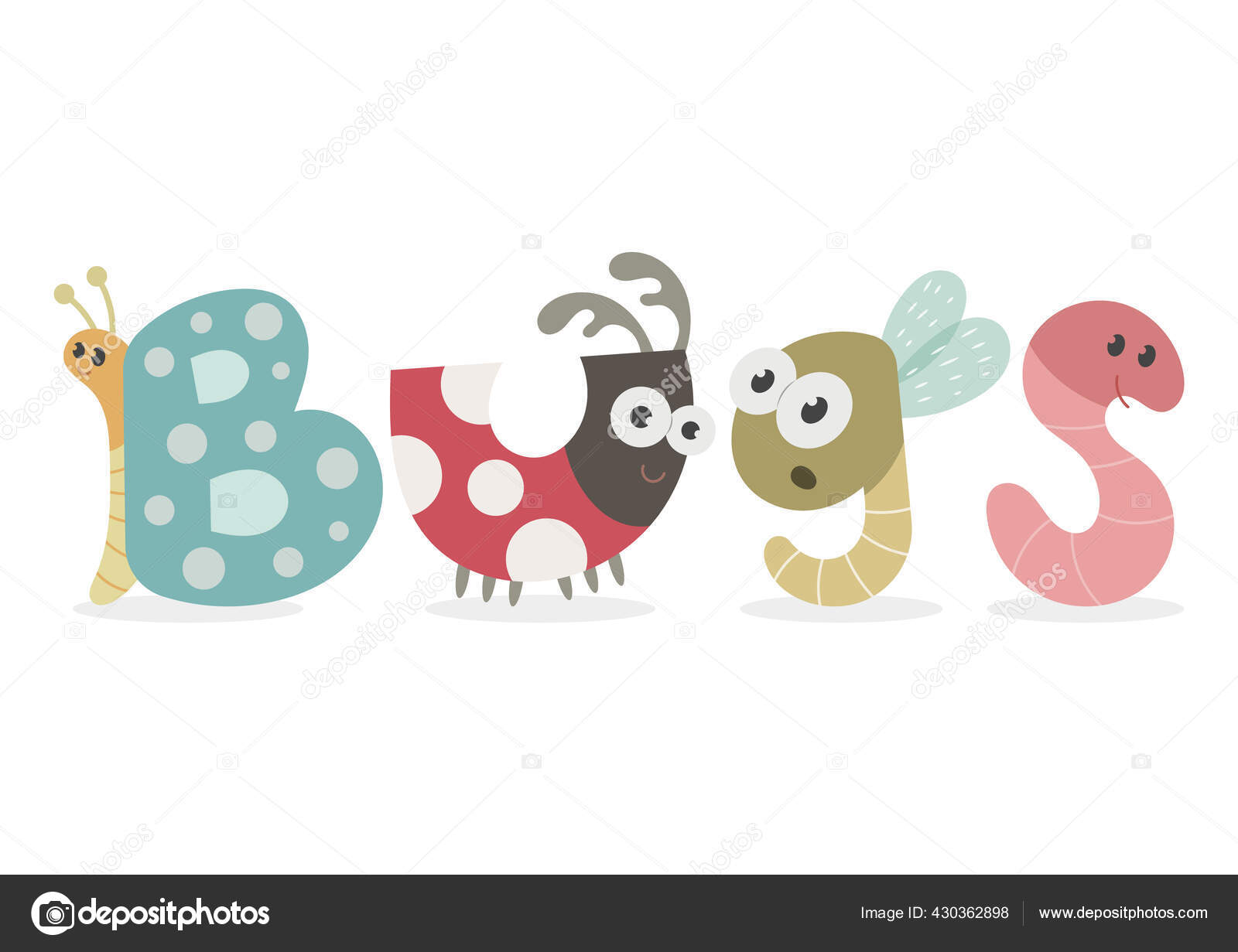 Lindo Alfabeto Insectos Ilustración Vectorial Stock Vector by ©NutkinsJ ...