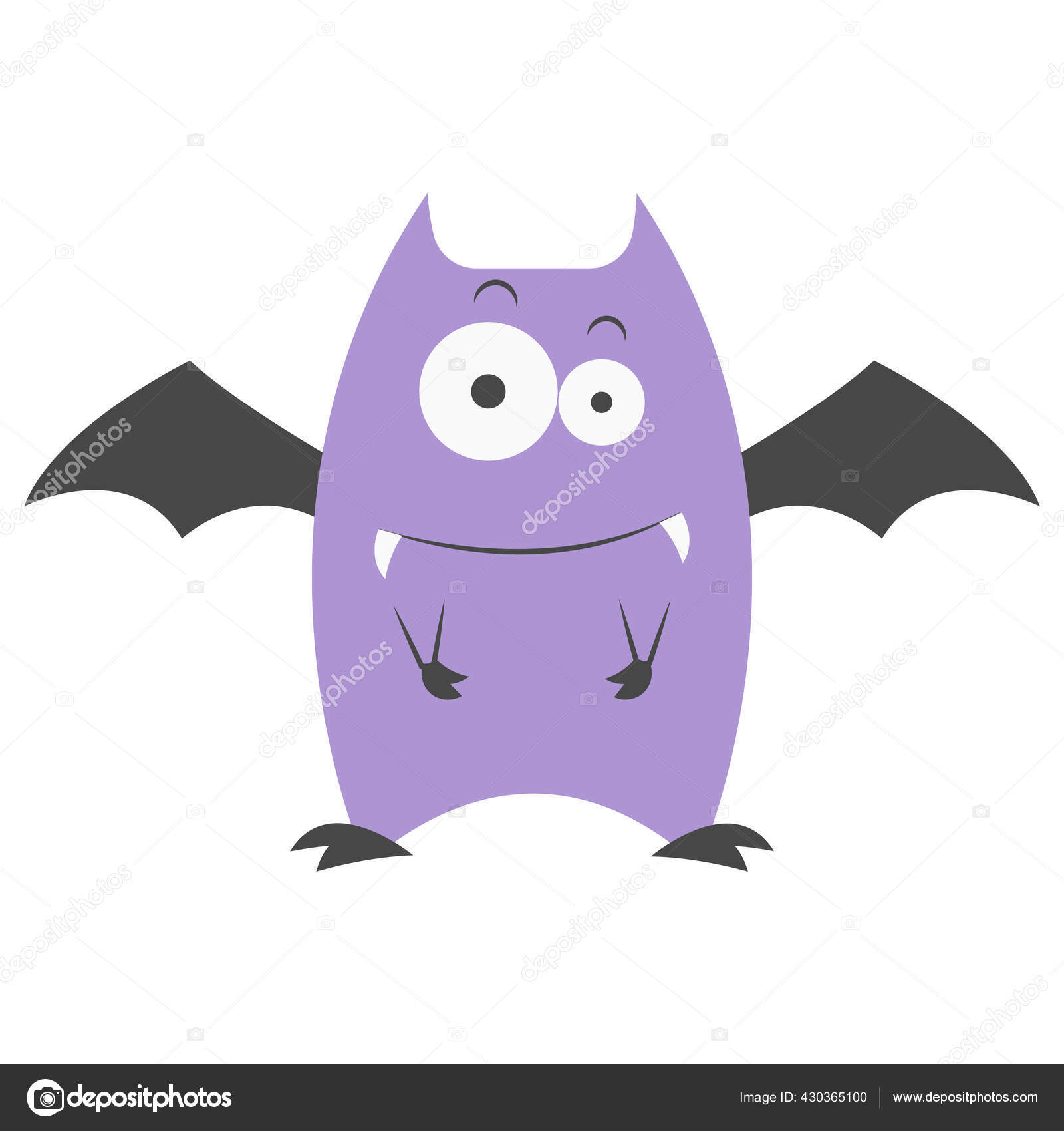 Aranyos Rajzfilm Vámpír Denevér Egy Fehér Háttér Stock Vektor ...