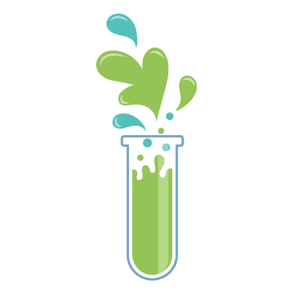 Solution Spilling Test Tube Colorless Vector Illustration Stock Vector ...