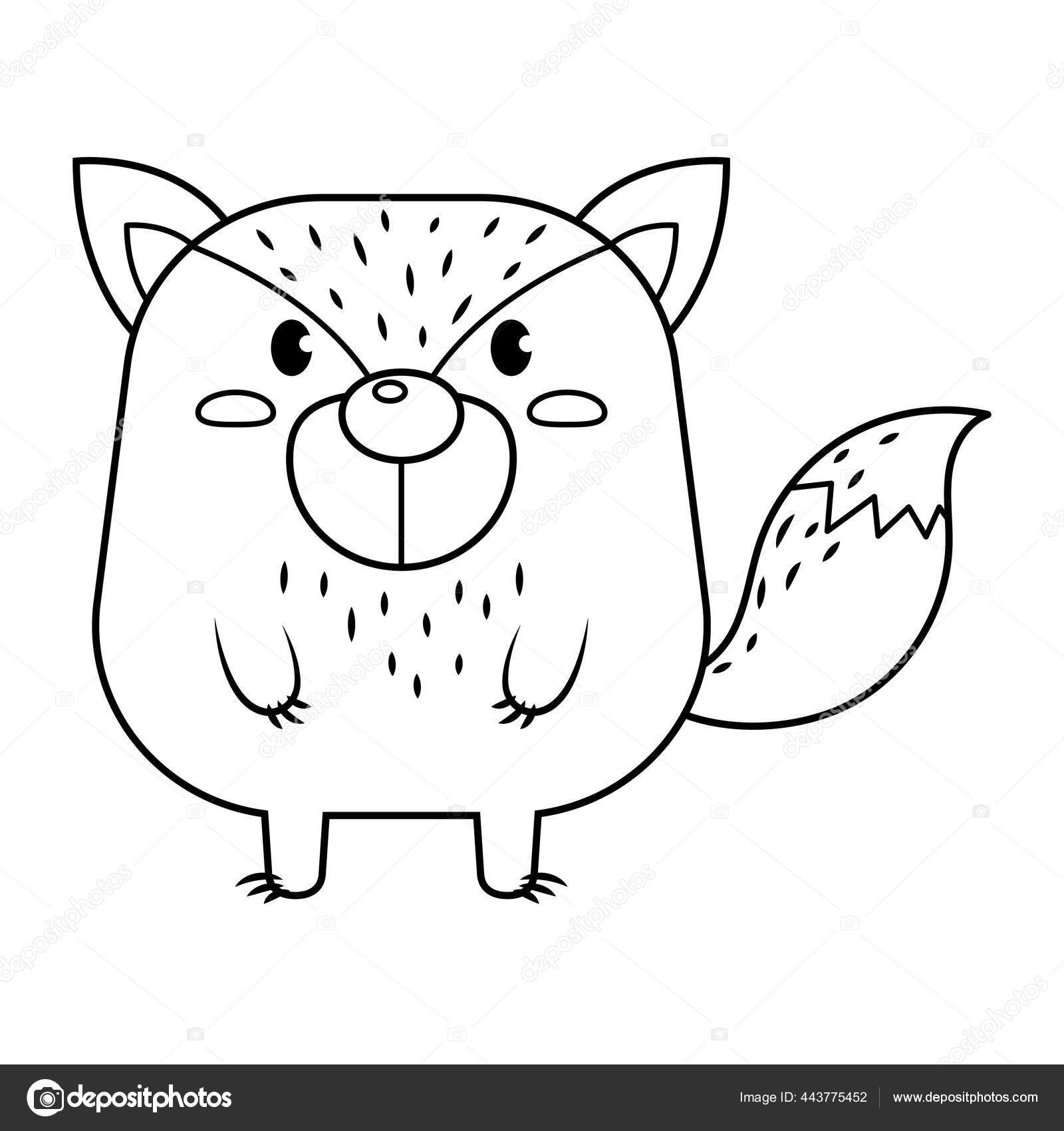 Fat Fox Vector Illustration Cartoon Isolated White Background Cute Fox ...