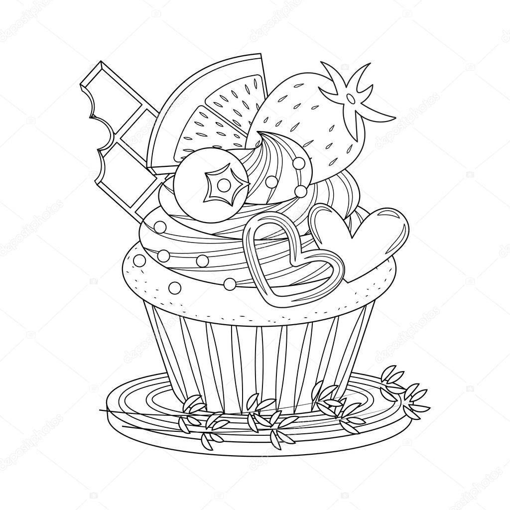 Lim n cupcake vector ilustraci n de dibujos animados aislados sobre fondo blanco. Linda cupcake ...