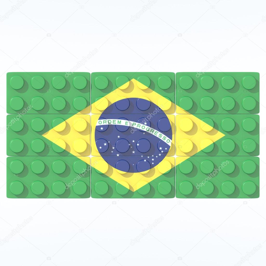 3D objects with colors flag Brazil — Stock Photo © albasu #66952425